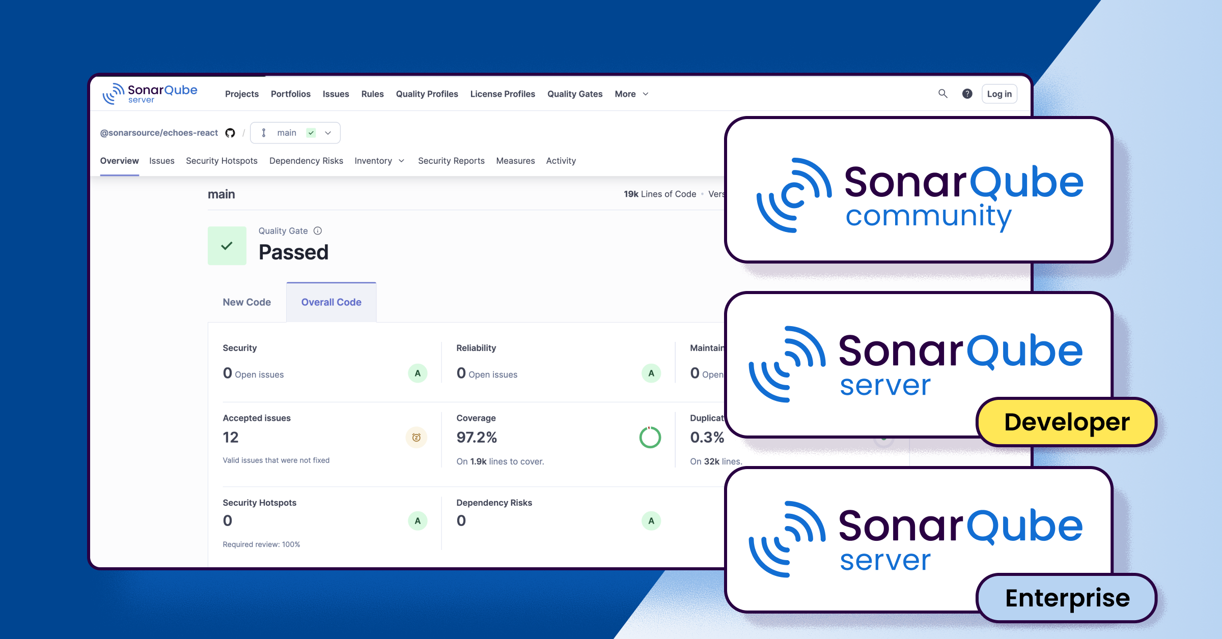 SonarQube Compare Community vs Developer vs Enterprise vs Data Center | Sonar
